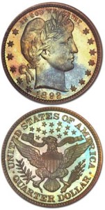 History of the 1892-1916 BARBER QUARTER - CoinSite